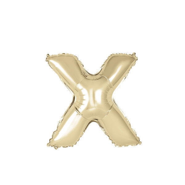 Gold Letter X Shaped Foil Balloon 14"– Shop Inc