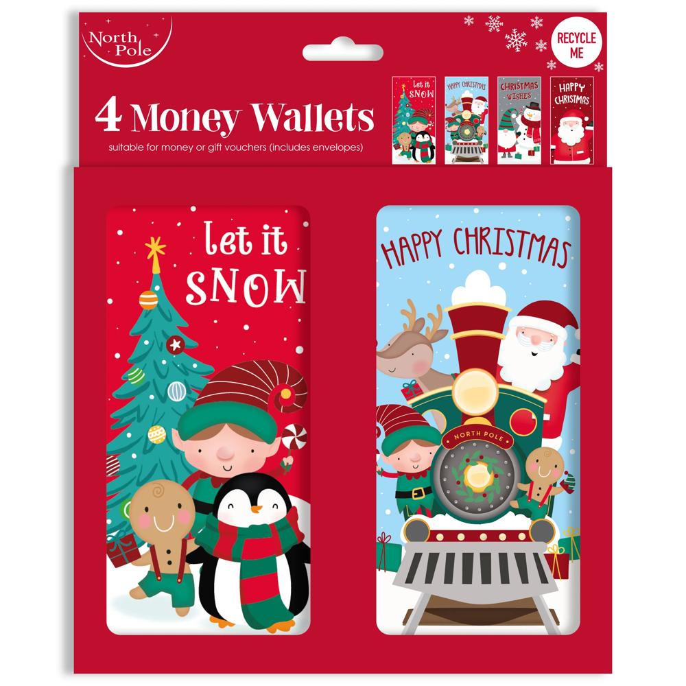 Pack of 4 Cute Christmas Money Wallet Cards– Shop Inc