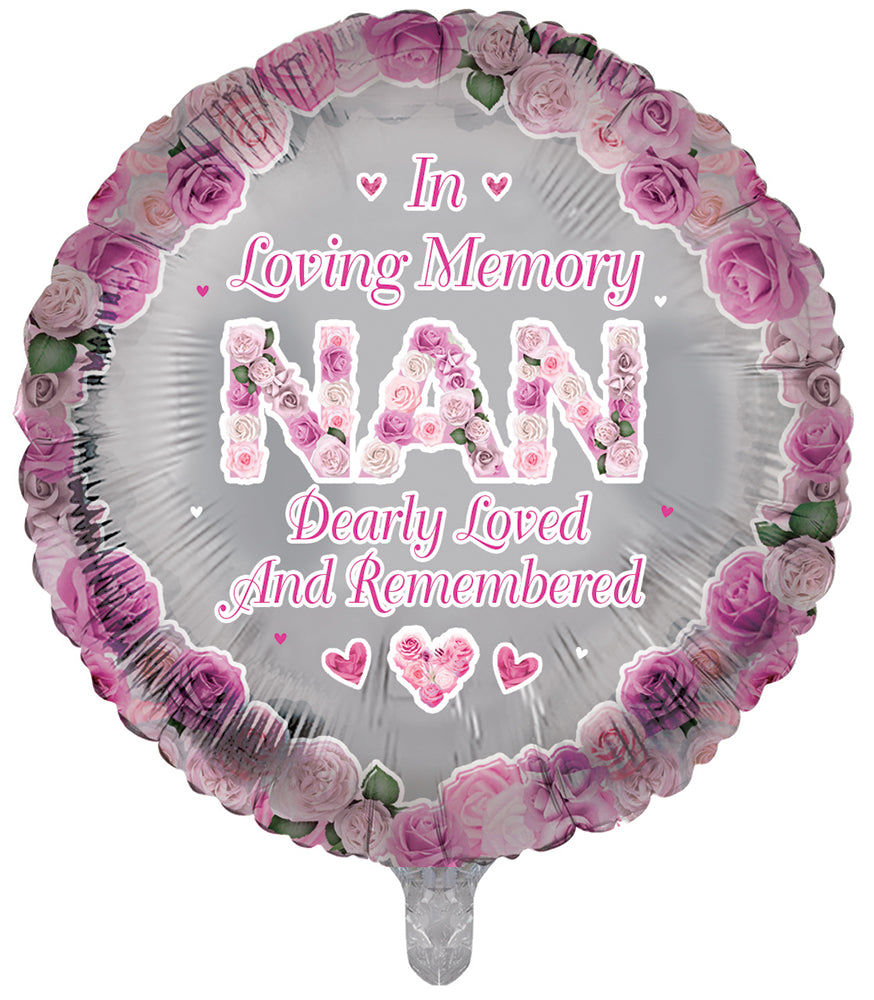 In Loving Memory of Nan Round Remembrance Balloon– Shop Inc