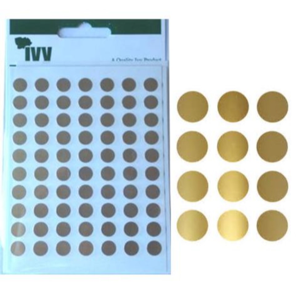 Pack of 490 8mm Gold Round Sticky Dots– Shop Inc