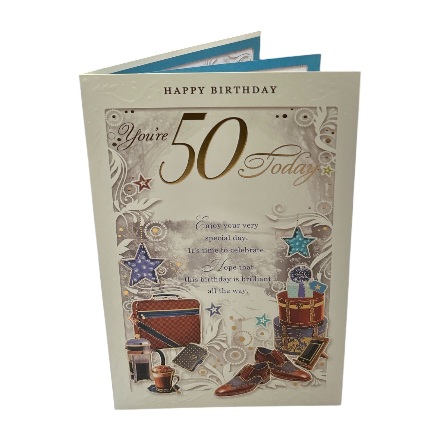 You're 50th Today Time To Celebrate Birthday Opacity Card– Shop Inc