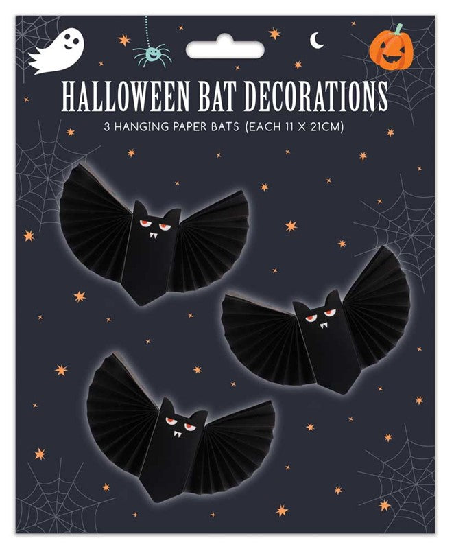 Pack of 3 Halloween Hanging Paper Bat Decorations– Shop Inc