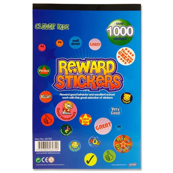 Pack of 1000+ Reward Stickers by Clever Kidz– Shop Inc
