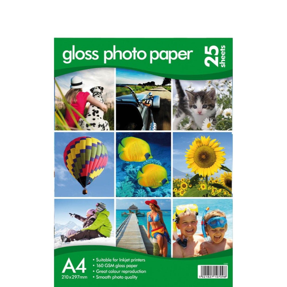 25 A4 Gloss Photo Paper 160gsm– Shop Inc